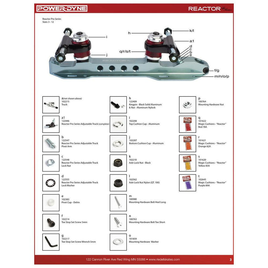 Powerdyne Reactor Magic Cushions – Extreme Skates Taringa