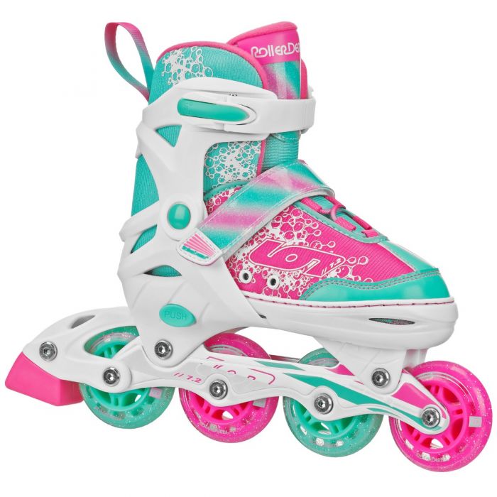 RDS Ion 7.2 White/Pink/Mint Adjustable Inline Skates – Extreme Skates ...